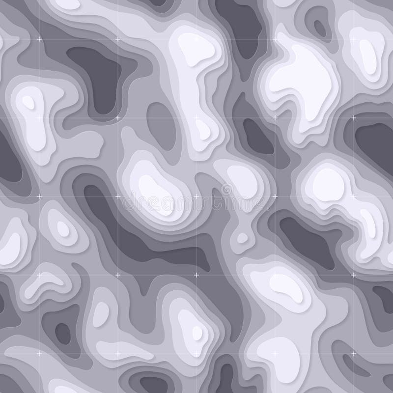 Topographic Map Seamless Pattern Background, with Wavy Lines Stock ...