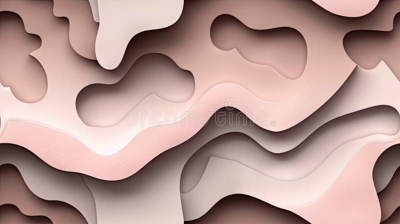 Abstract Paper Cutouts Form a Seamless Pattern Against a Muted Backdrop ...