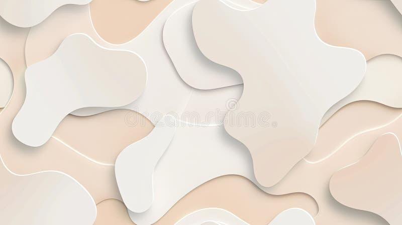 Abstract Paper Cutouts Form a Seamless Pattern Against a Muted Backdrop ...