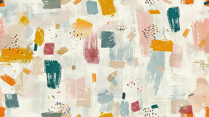 Abstract Paper Cutouts Form a Seamless Pattern Against a Muted Backdrop ...