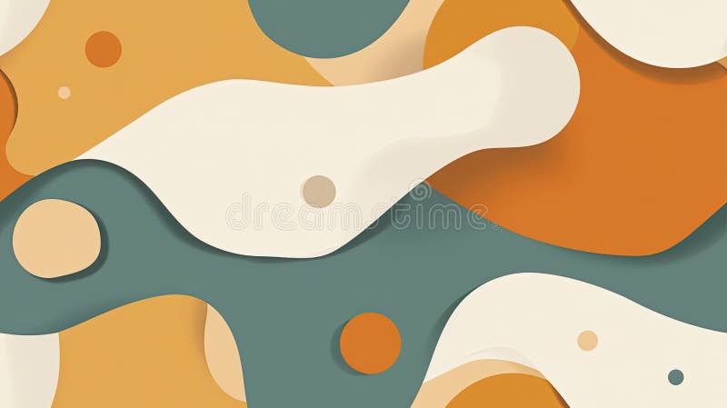 Abstract Paper Cutouts Form a Seamless Pattern Against a Muted Backdrop ...