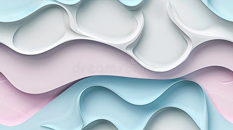 Abstract Paper Cutouts Form a Seamless Pattern Against a Muted Backdrop ...