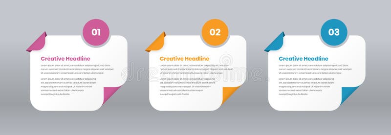 Abstract Paper Fold Business Infographic Text Presentation Template ...