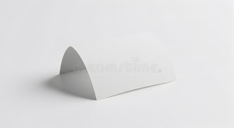 Abstract Paper Fold Isolated on White Background Revealing Minimalistic ...