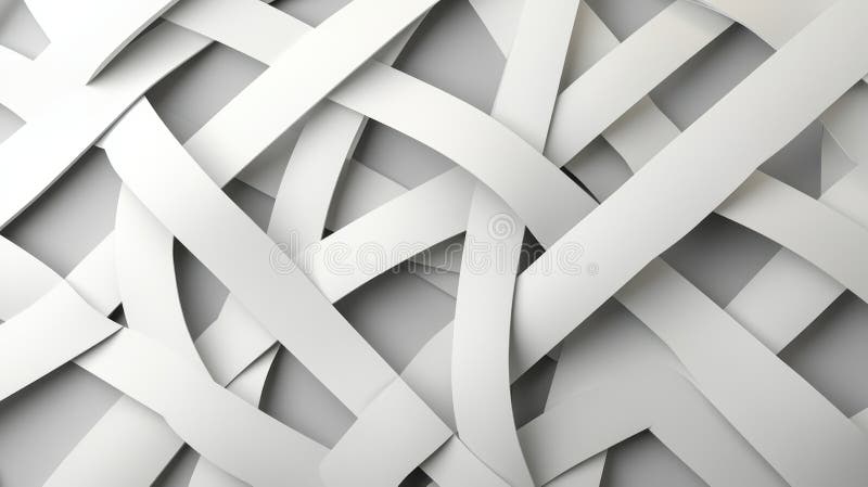 Abstract Paper Installation with Interlocking Geometric Shapes Creates ...