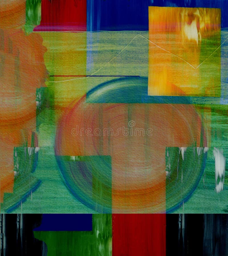 Abstract on paper stock photo. Image of brush, green - 34326908