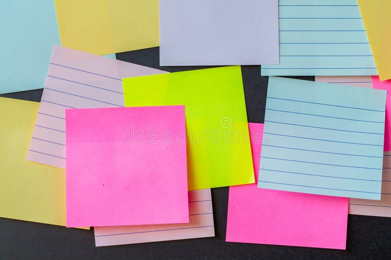 Abstract Paper Note on Empty Blank Chalkboard Magnet. Blank Sticker ...