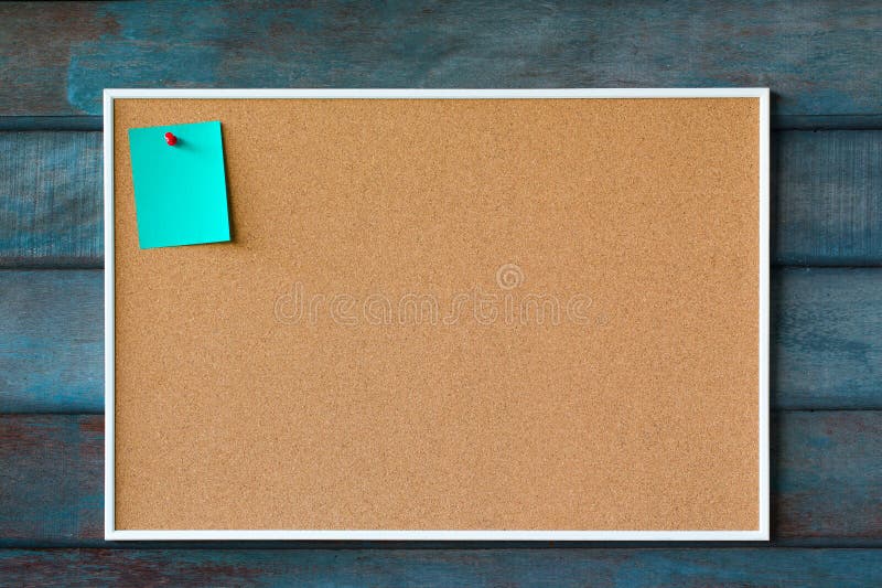 Abstract Paper Note Pin on Cork Board. Blank Notes for Add Text Message ...
