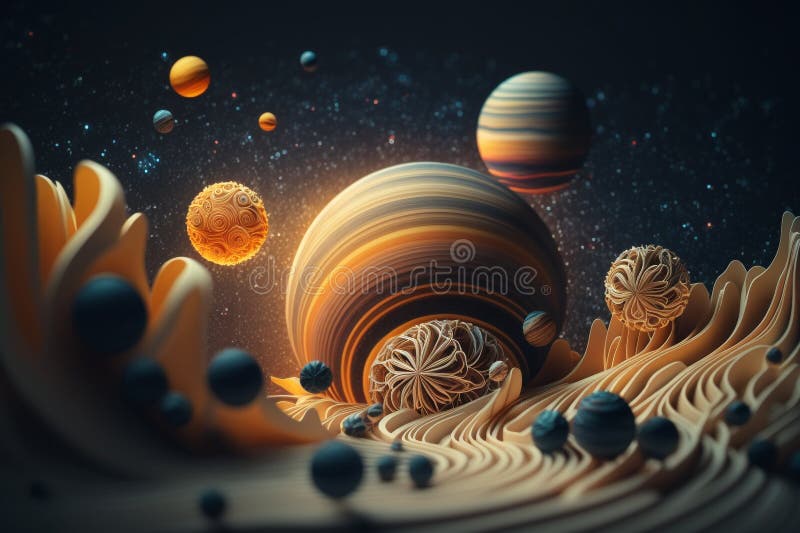 Abstract Paper Quilling Space, Spacetime and Constellations, Stars and ...