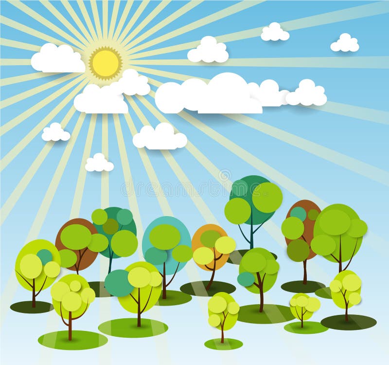 Spring Tree Sun Stock Illustrations – 88,745 Spring Tree Sun Stock ...