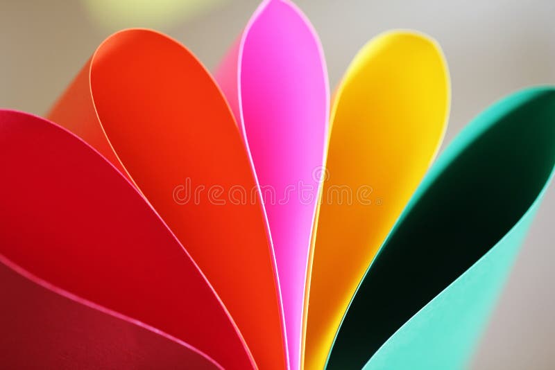 Abstract Paper Stack Defocused Colourful Background Stock Image - Image ...