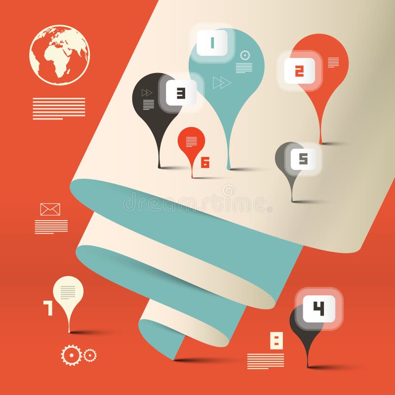 Abstract Paper Vector Infographics Stock Illustration - Illustration of ...