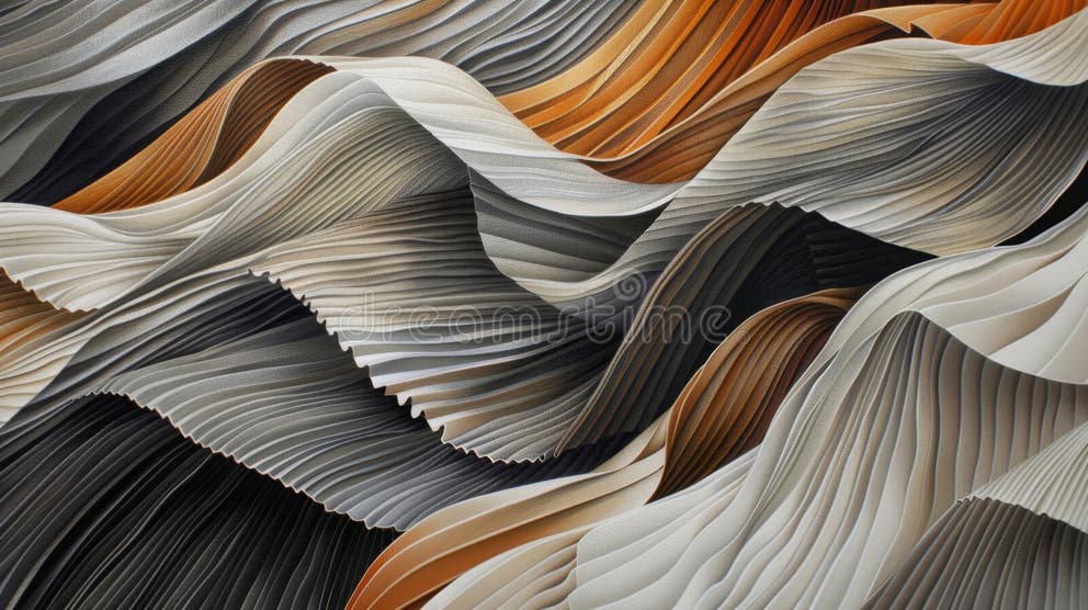 Abstract Paper Waves Texture in Earth Tones Stock Photo - Image of ...