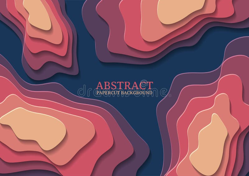 Abstract Papercut Design Background with Overlap Layer Stock Vector ...