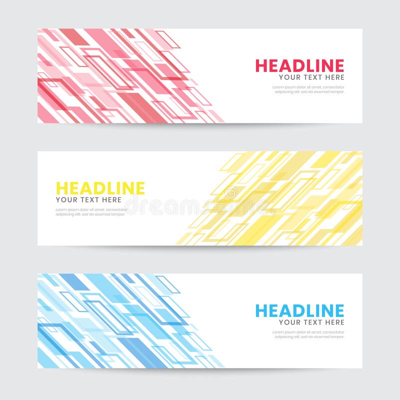 Abstract Parallelogram Element Banner Template. Spread and Random ...