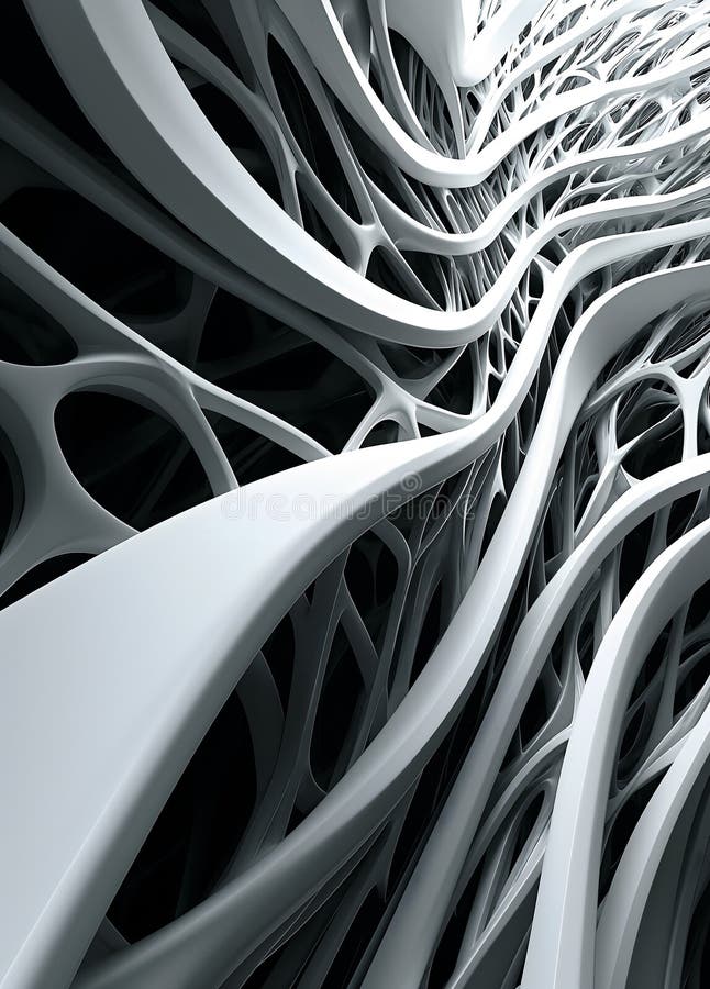 Abstract parametric design stock illustration. Illustration of ...