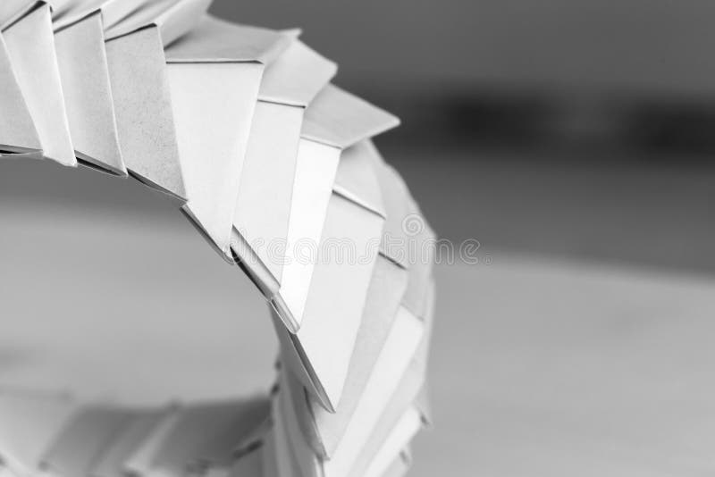 Abstract Parametric Objects Made of Linked White Paper Sheets Stock ...