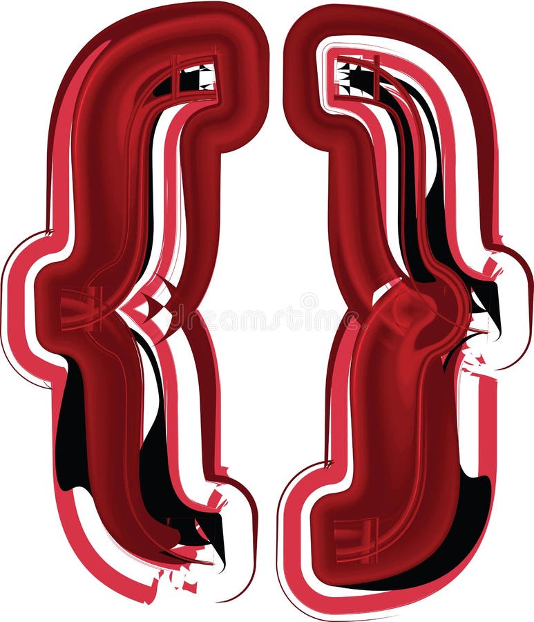 Abstract Parenthesis Symbol Stock Vector - Illustration of artwork ...