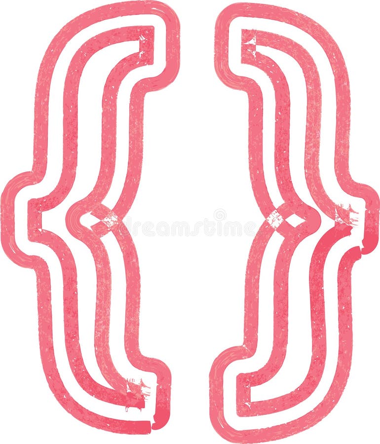 Abstract Parenthesis Symbol Made with Red Marker Stock Vector ...