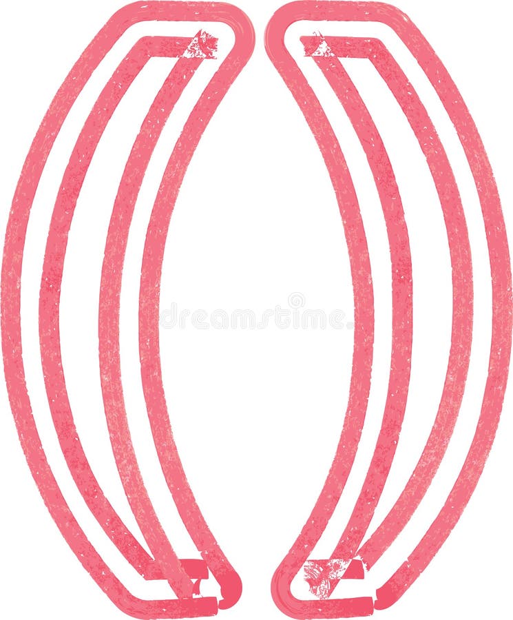 Abstract Parenthesis Symbol Made with Red Marker Stock Vector ...