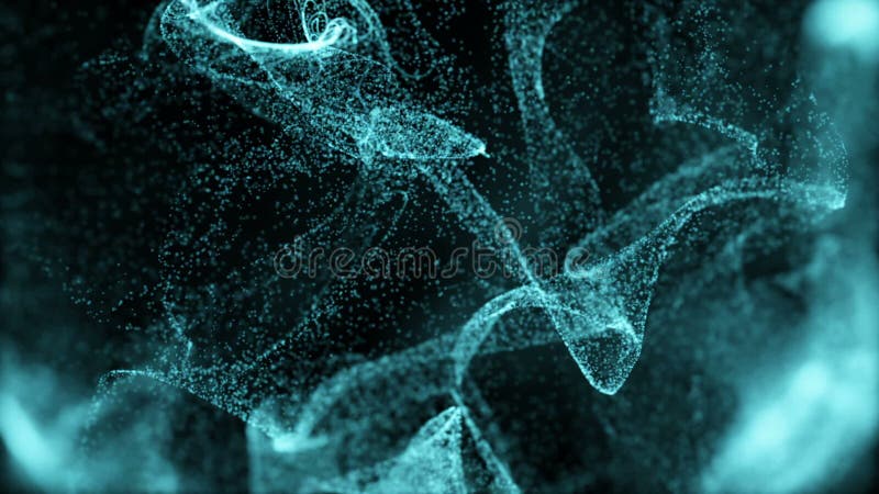 Abstract Particle Background, 3d Render with Depth of Field, Glow and Randomize Elements ...