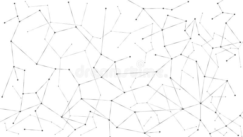 Abstract Particle Background Mess Network Nodes Connected In Web Stock Vector Illustration