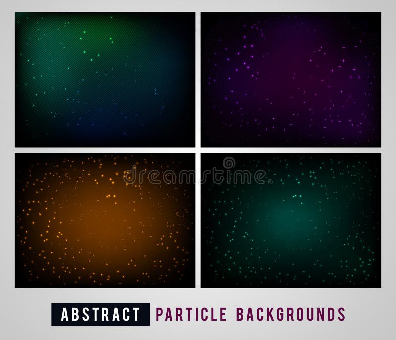 Abstract Particle Backgrounds Pack with Soft Gradient Stock Vector ...