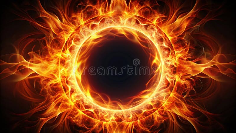 Abstract Particle Circular Flame Shockwave Effect UHD WALLPAPER AI ...