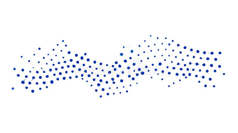 Abstract Particle Dots Dispersion Effect. Digital Dynamic Vector ...