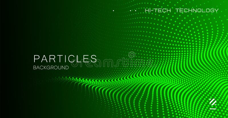 Abstract Particle Fractal Background, Hi-tech and Big Data Background Stock Vector ...