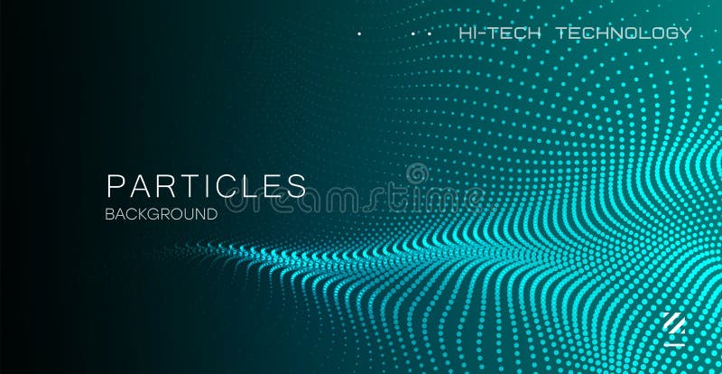 Abstract Particle Fractal Background, Hi-tech and Big Data Background Stock Vector ...