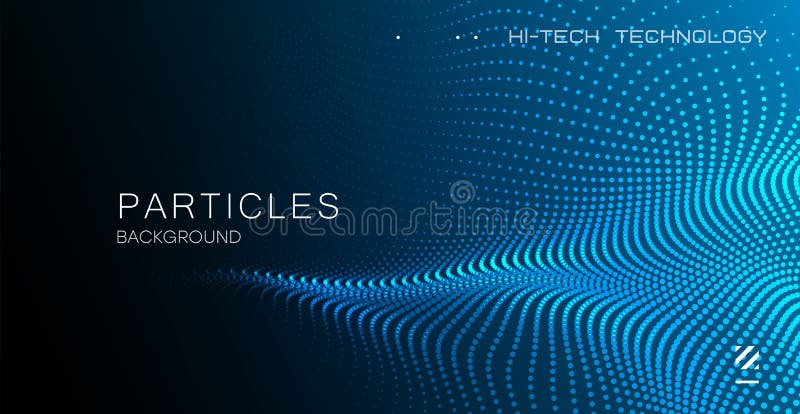 Abstract Particle Fractal Background, Hi-tech and Big Data Background Stock Vector ...