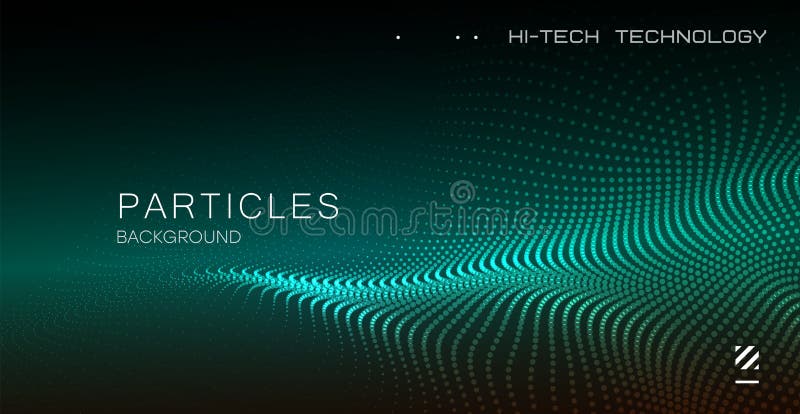 Abstract Particle Fractal Background, Hi-tech and Big Data Background Stock Vector ...