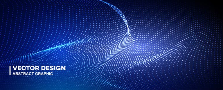 Abstract Particle Fractal Background, Hi-tech and Big Data Background Illustration Stock Vector ...