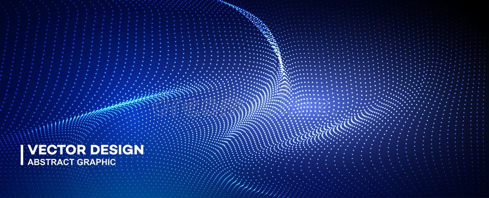 Abstract Particle Fractal Background, Hi-tech and Big Data Background Illustration Stock Vector ...