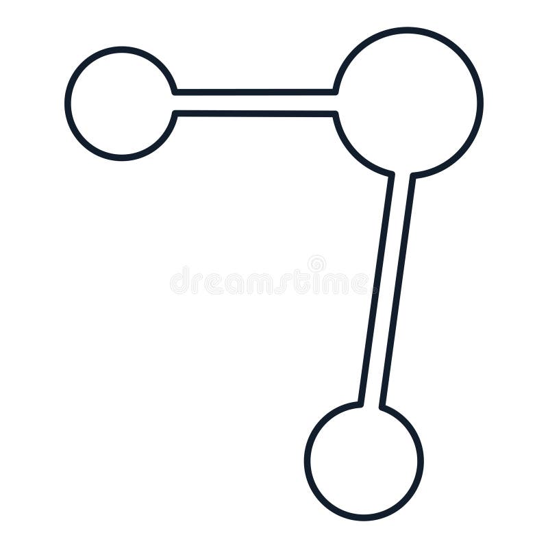 Abstract Particle Interactions in Outline Style Stock Vector ...