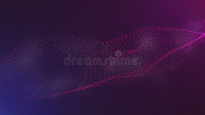 Abstract Particle Mesh. AI Future Technology. 3d Science Background ...