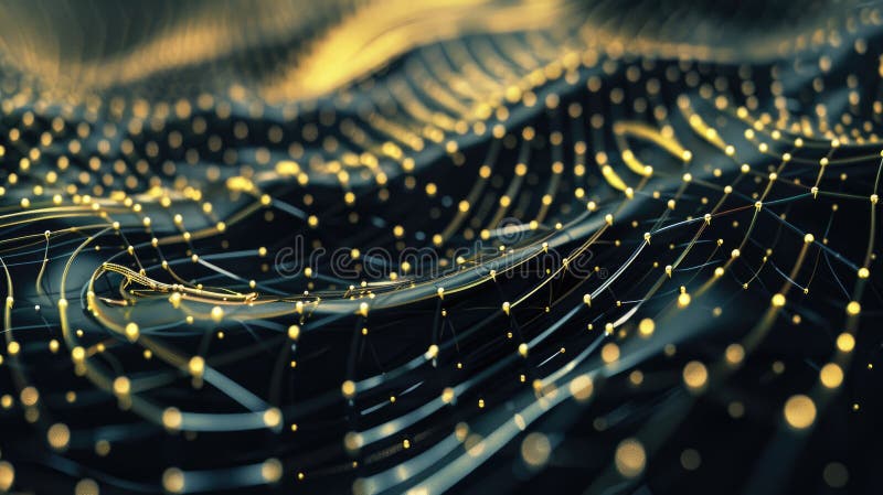 Abstract Particle in Mysterious Shape Structure or System Connected ...