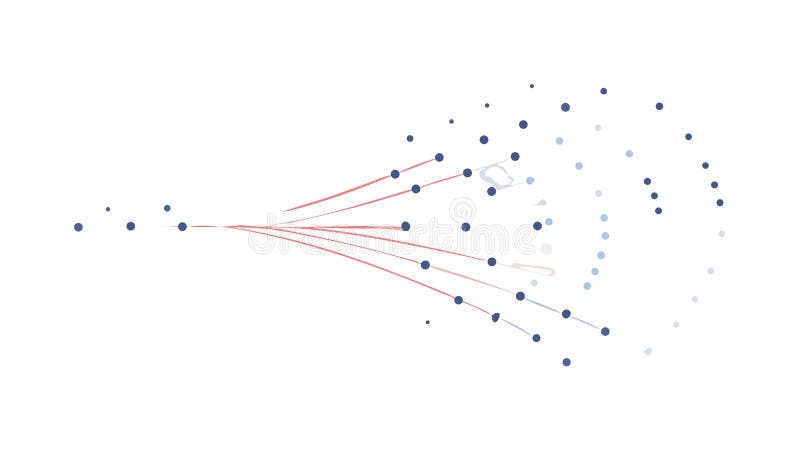 Abstract Particle Stream Vector, Data and Energy Flow, Vector Design ...