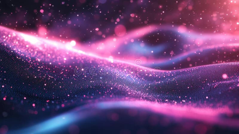 Abstract Particle Swirl Glows with Ethereal Light, Concept Theme ...