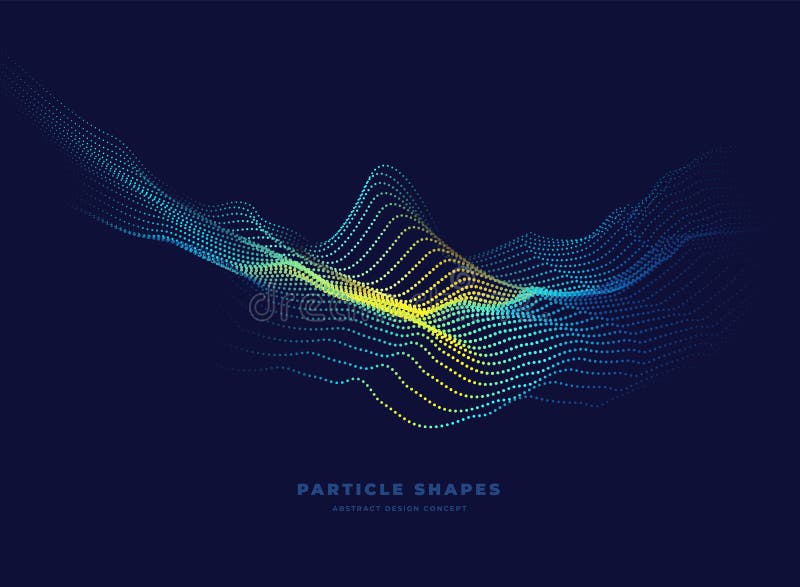 Abstract Particle Wave Background Stock Vector - Illustration of ...