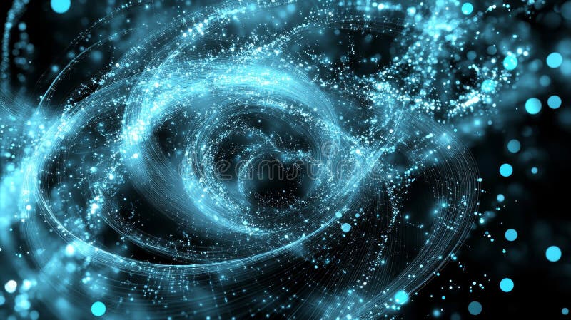 An Abstract Particle Vortex. an Abstract Dynamic Wave Moving in Space ...