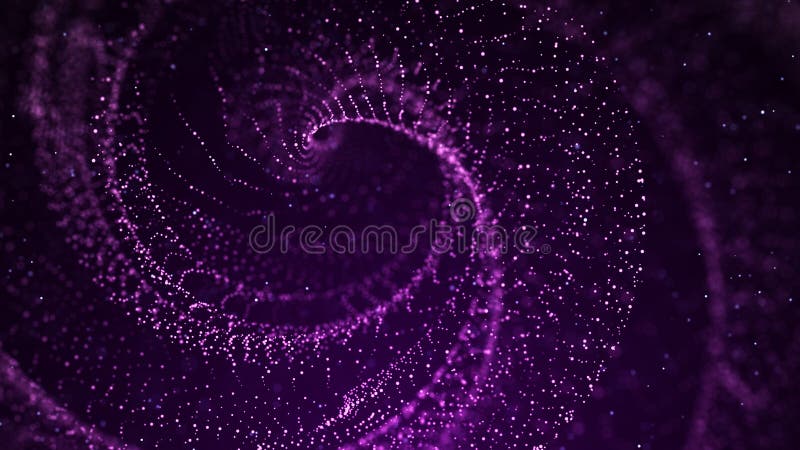 Abstract Particle Vortex. Futuristic Dynamic Wave Moving in Space ...