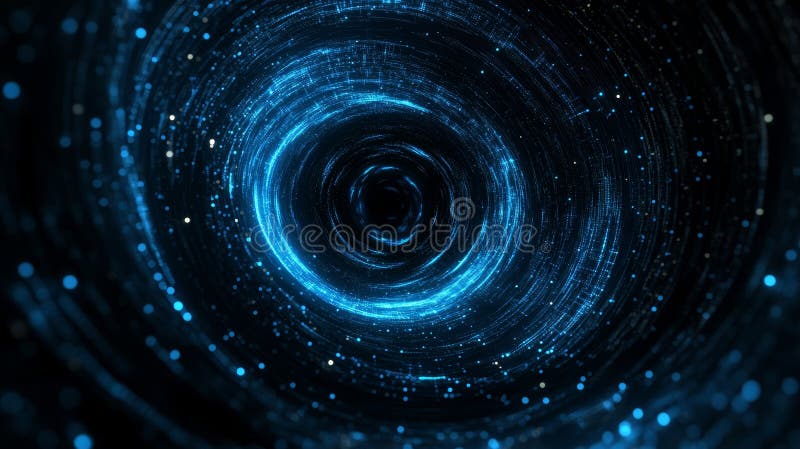 An Abstract Particle Vortex Moving in Space. Illustration with an ...