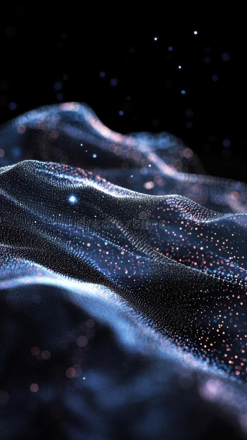 Abstract Particle Wave Background Stock Illustration - Illustration of ...