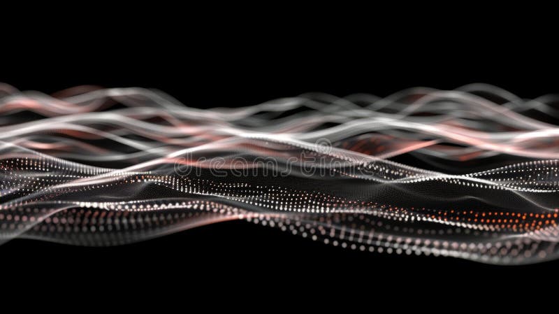 Abstract Particle Wave Background, Flowing Data Visualization ...