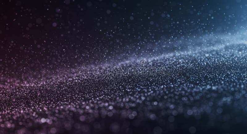 Abstract Particle Wave Background with Glowing Blue Purple Particles ...