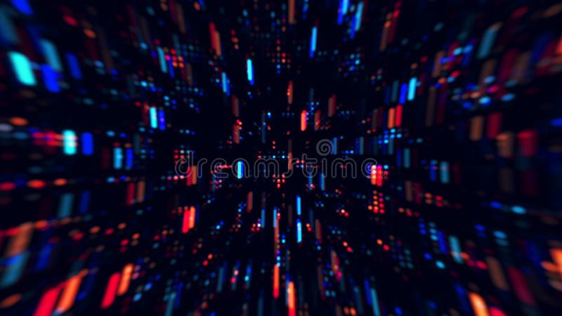Abstract Particle Wave Form Animation on Blue Background. 4K Motion ...