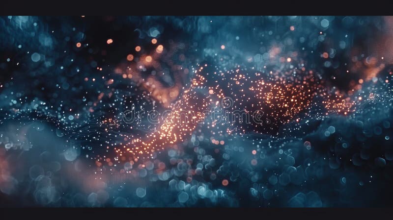 Abstract Particle Wave: Futuristic Technology, Data Flow Background ...