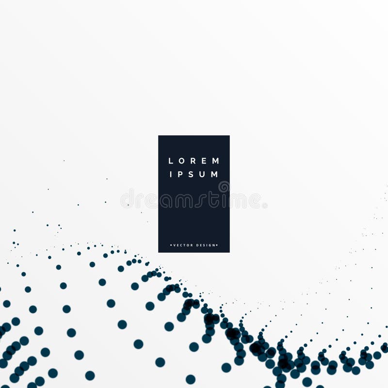 Abstract Particle Wave Vector Background Stock Vector - Illustration of ...